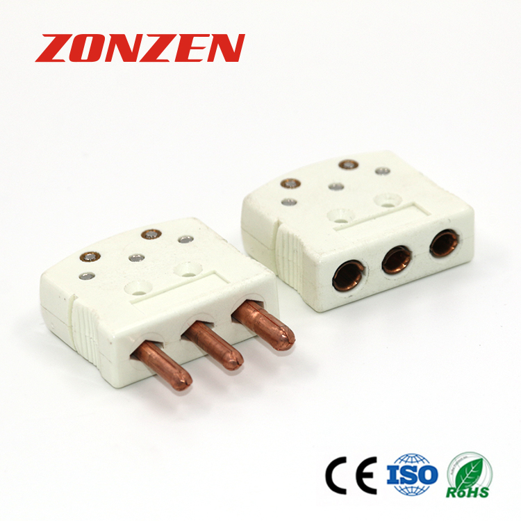 - Buy 3 prong round flat pin connector, standard connector for RTD ...